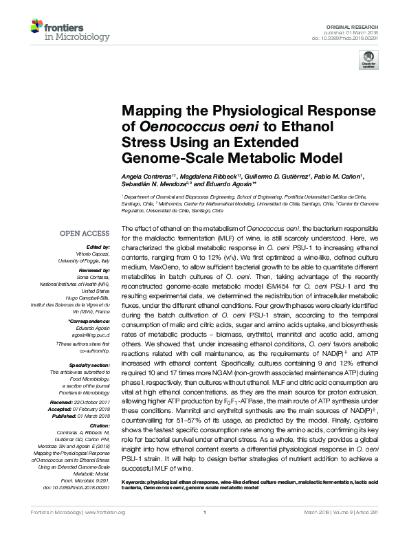 (PDF) {"__content__"=>"Mapping the Physiological Response ofto Ethanol ...