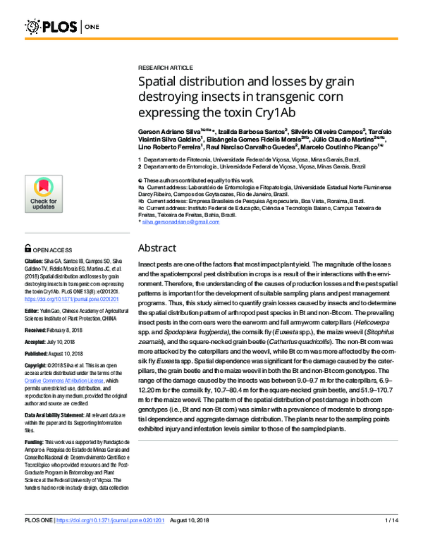 (PDF) Spatial distribution and losses by grain destroying insects in ...
