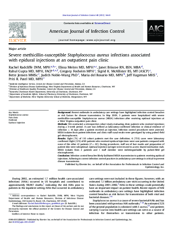 (PDF) Severe methicillin-susceptible Staphylococcus aureus infections ...