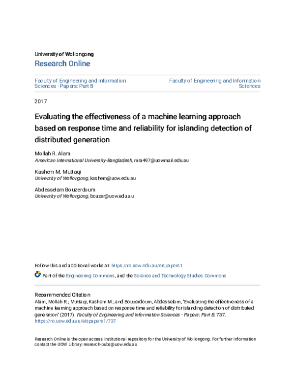 (PDF) Evaluating the effectiveness of a machine learning approach based on response time and ...