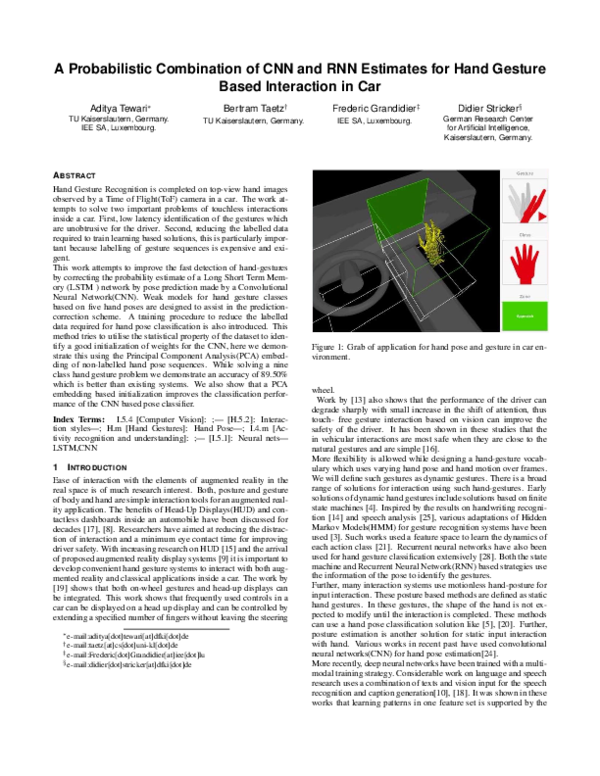 (PDF) [POSTER] A Probabilistic Combination of CNN and RNN Estimates for ...