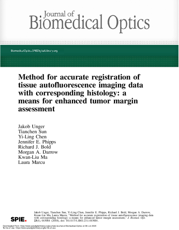 (PDF) Method for accurate registration of tissue autofluorescence ...