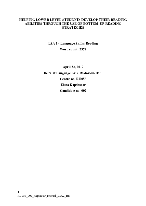 (DOC) HELPING LOWER LEVEL STUDENTS DEVELOP THEIR READING ABILITIES ...