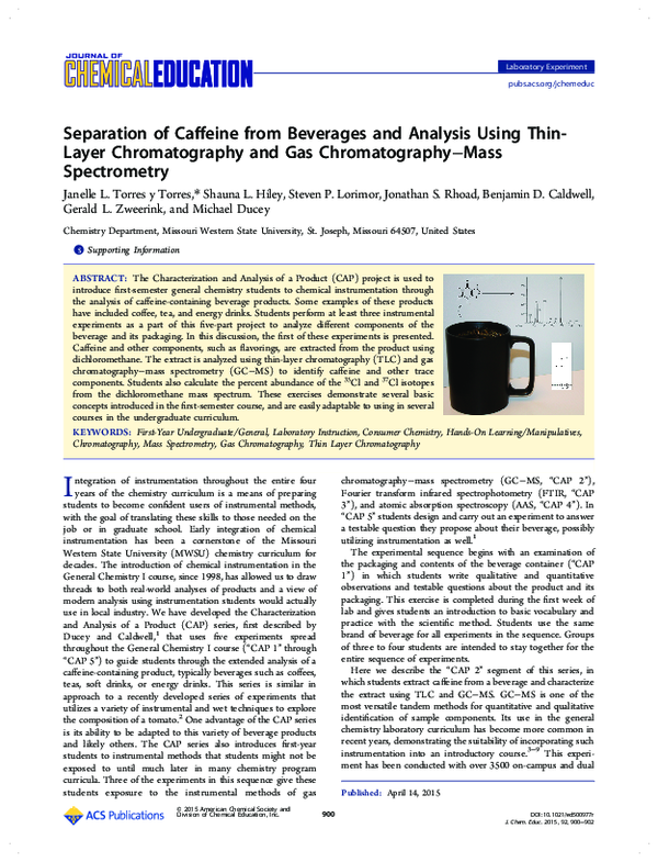 (PDF) Separation of Caffeine from Beverages and Analysis Using Thin ...