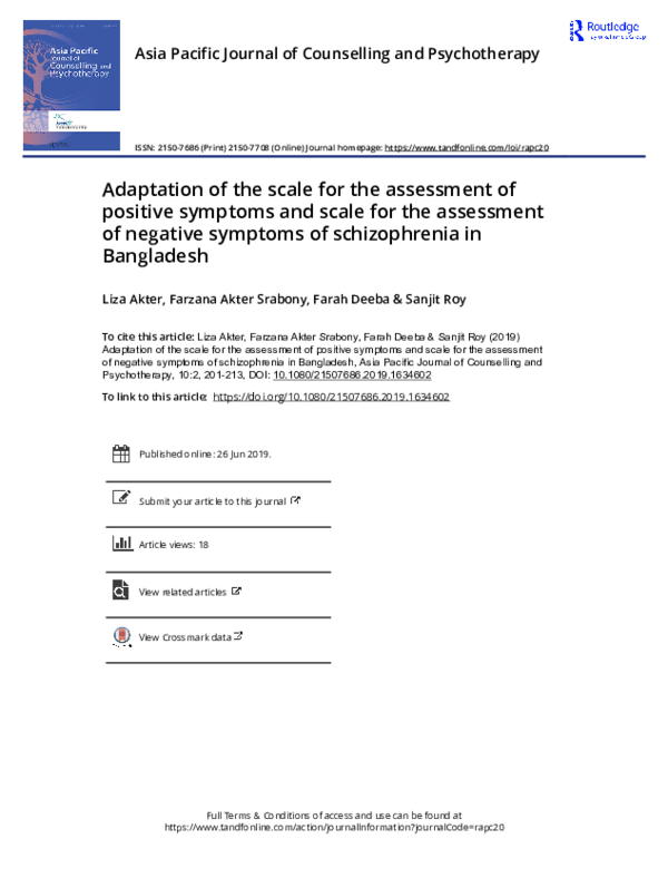 (PDF) Adaptation of the scale for the assessment of positive symptoms ...