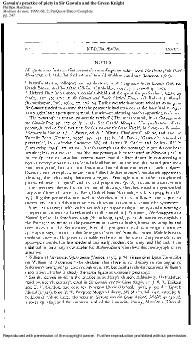 (PDF) Gawain's Practice of Piety in "Sir Gawain and the Green Knight
