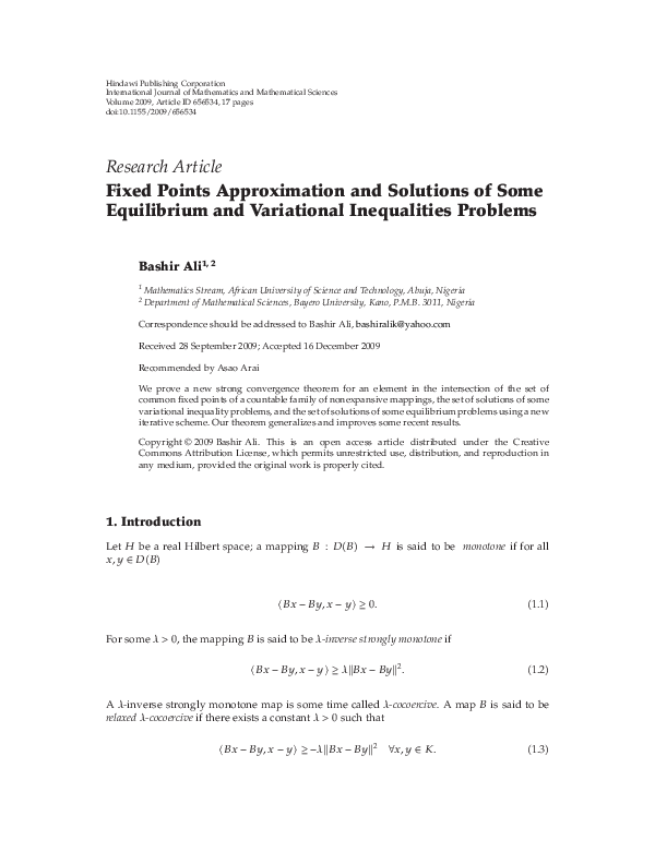 (PDF) doi:10.1155/2009/656534 Research Article Fixed Points Approximation and Solutions of Some ...