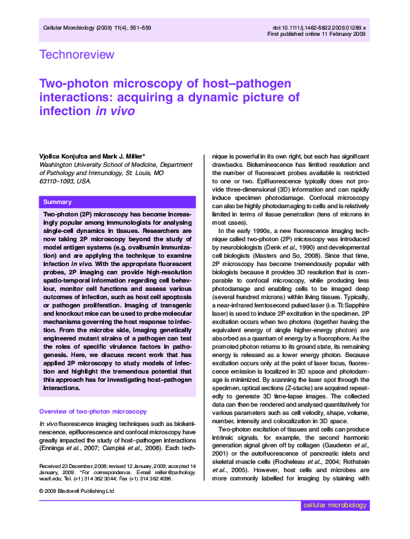 (PDF) Two-photon microscopy of host-pathogen interactions: acquiring a dynamic picture of ...