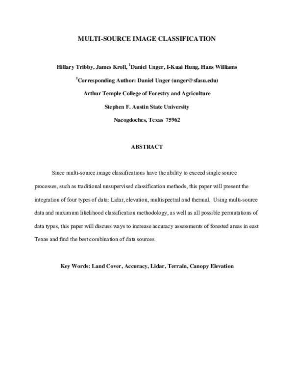 (PDF) Multi-Source Image Classification
