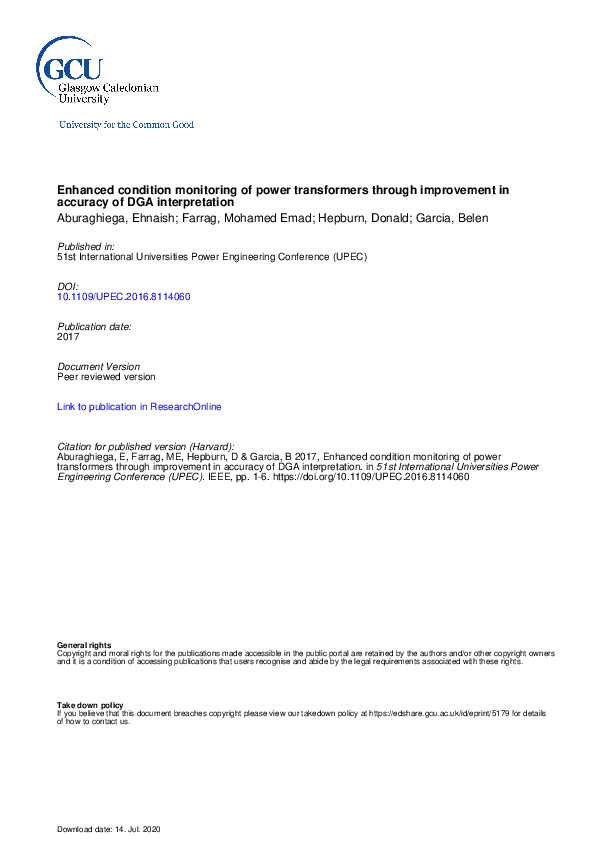 Pdf Enhanced Condition Monitoring Of Power Transformers Through