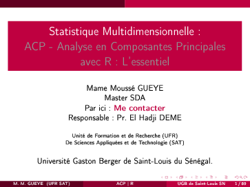 (PDF) ACP - Analyse en Composantes Principales avec R : L'essentiel.