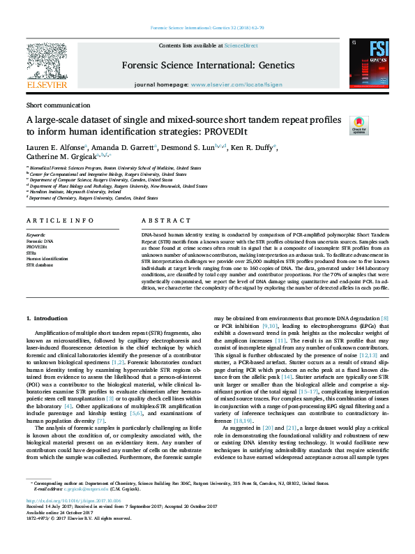 (PDF) A large-scale dataset of single and mixed-source short tandem ...