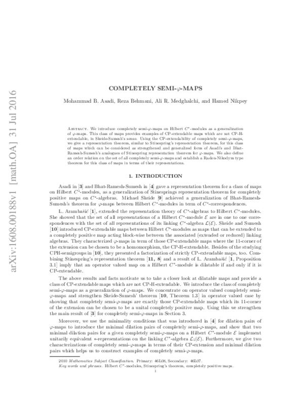 (PDF) Completely semi-$\varphi$-maps