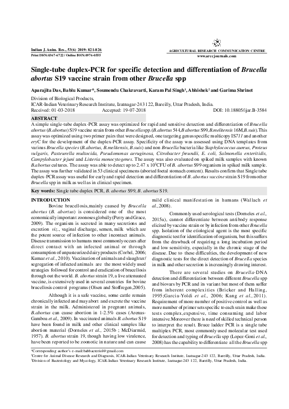 (PDF) Single-tube duplex-PCR for specific detection and differentiation ...