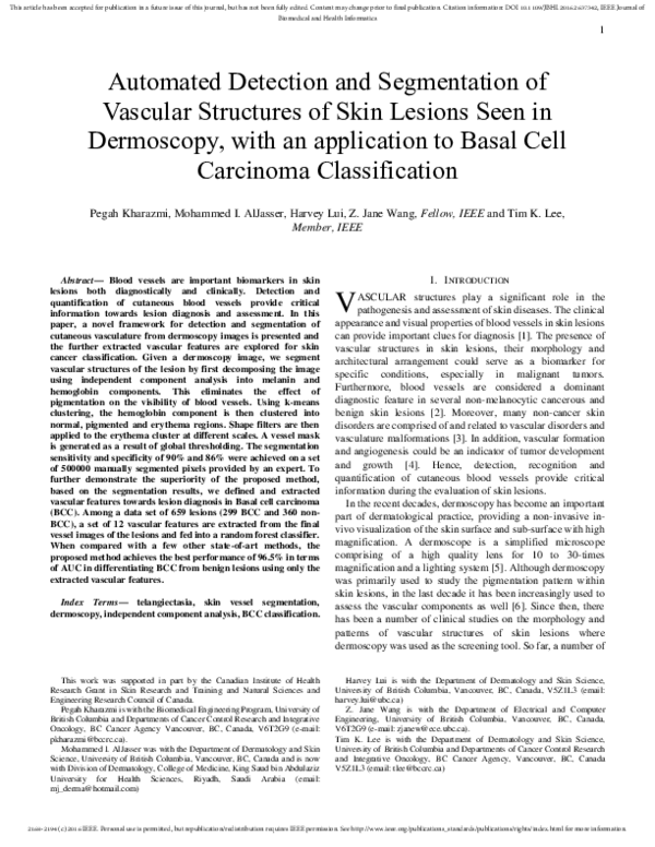 Pdf Automated Detection And Segmentation Of Vascular Structures Of