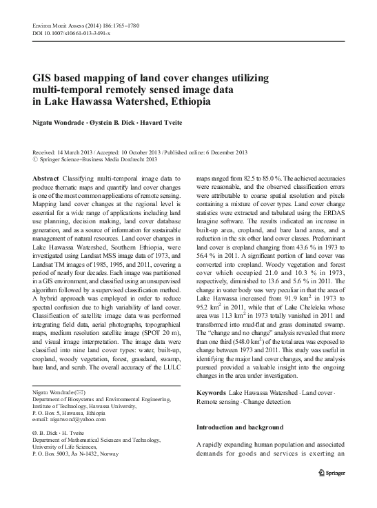 (PDF) GIS based mapping of land cover changes utilizing multi-temporal remotely sensed image ...