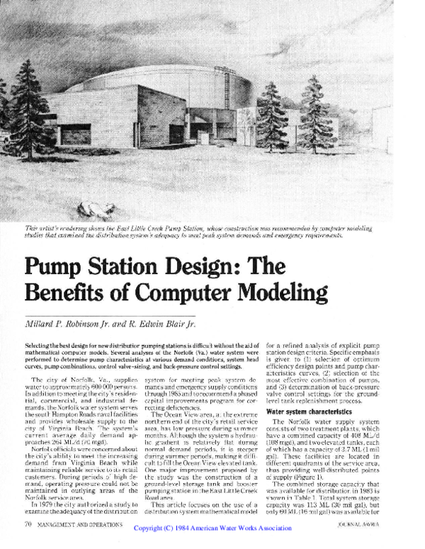 (PDF) Pump Station Design: The Benefits of Computer Modeling