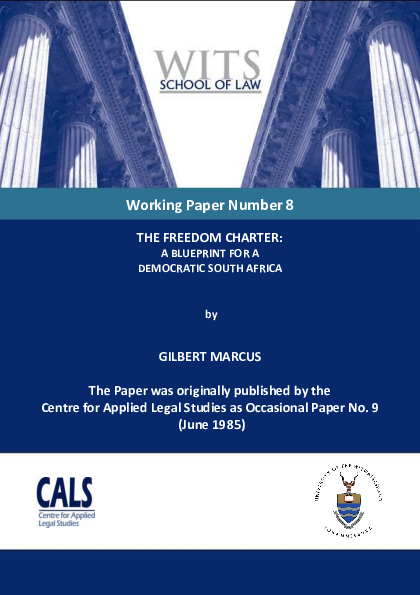 (PDF) The Freedom Charter: A Blueprint for a Democratic South Africa