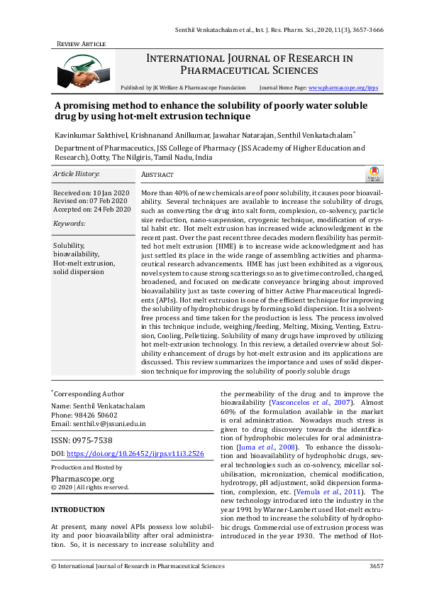 (PDF) A promising method to enhance the solubility of poorly water ...