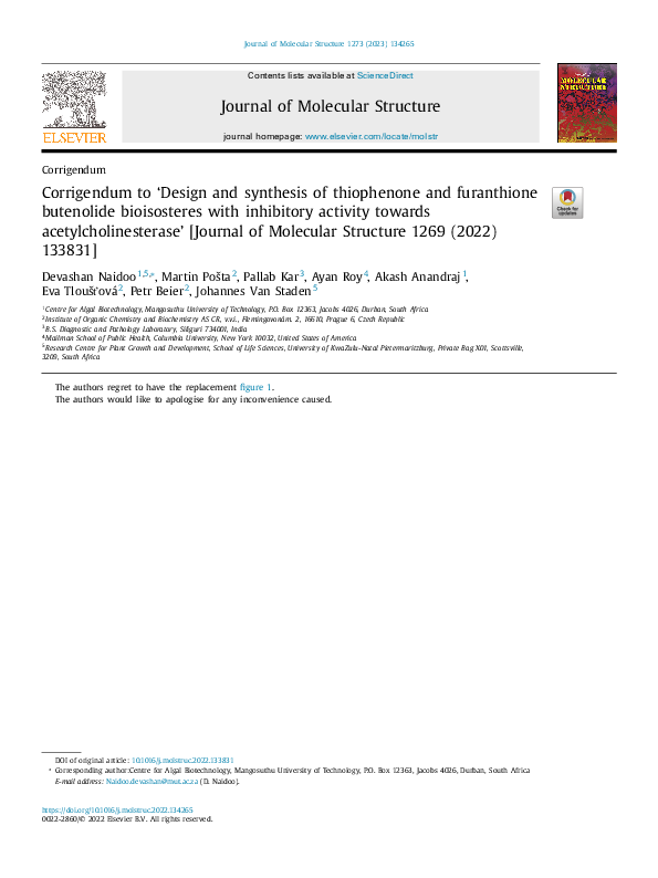 (PDF) Journal of Molecular Structure | Akash Anandraj - Academia.edu