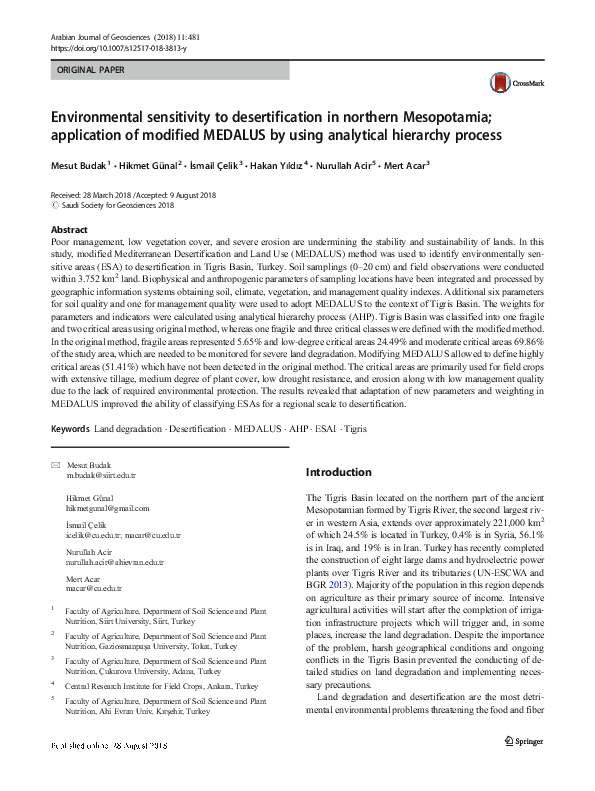 (PDF) Environmental sensitivity to desertification in northern ...