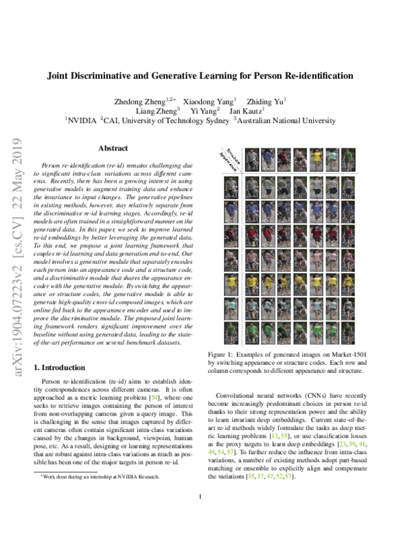 (PDF) Joint Discriminative and Generative Learning for Person Re-Identification