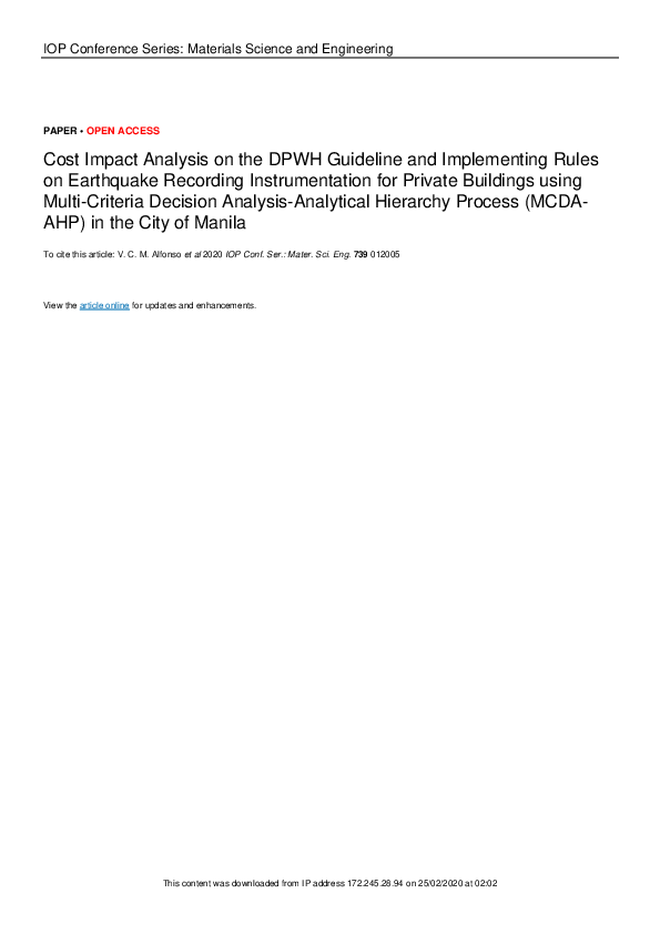 (PDF) Cost Impact Analysis on the DPWH Guideline and Implementing Rules ...