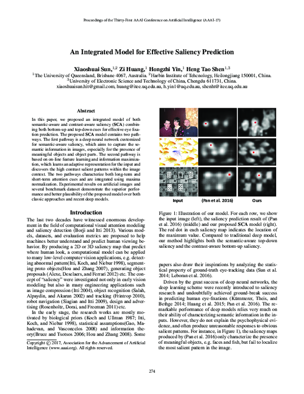 (PDF) An Integrated Model for Effective Saliency Prediction