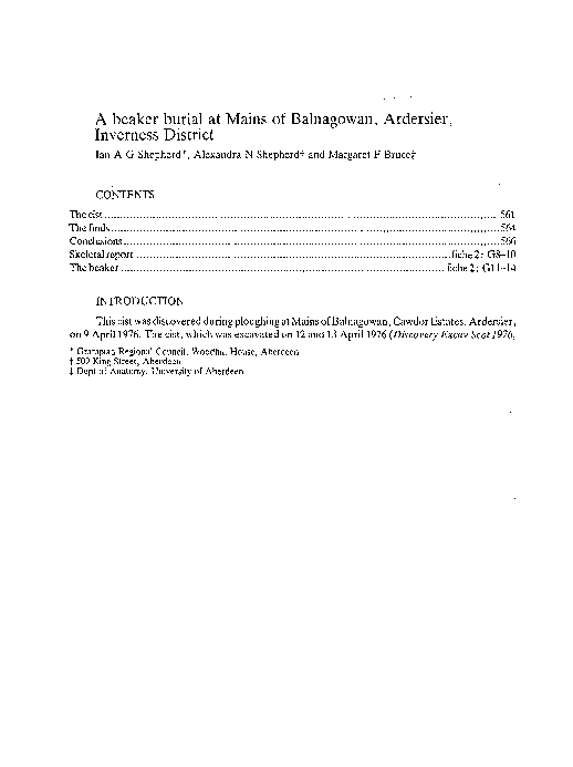 (PDF) A Beaker burial at Mains of Balnagowan, Ardersier, Inverness District