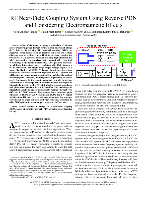 (PDF) RF Near-Field Coupling System Using Reverse PDN and Considering ...