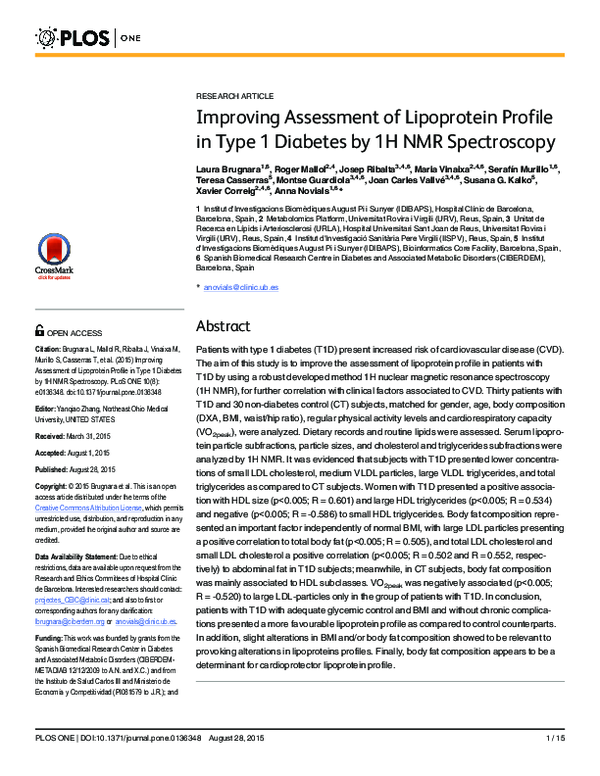 (PDF) Improving Assessment of Lipoprotein Profile in Type 1 Diabetes by ...