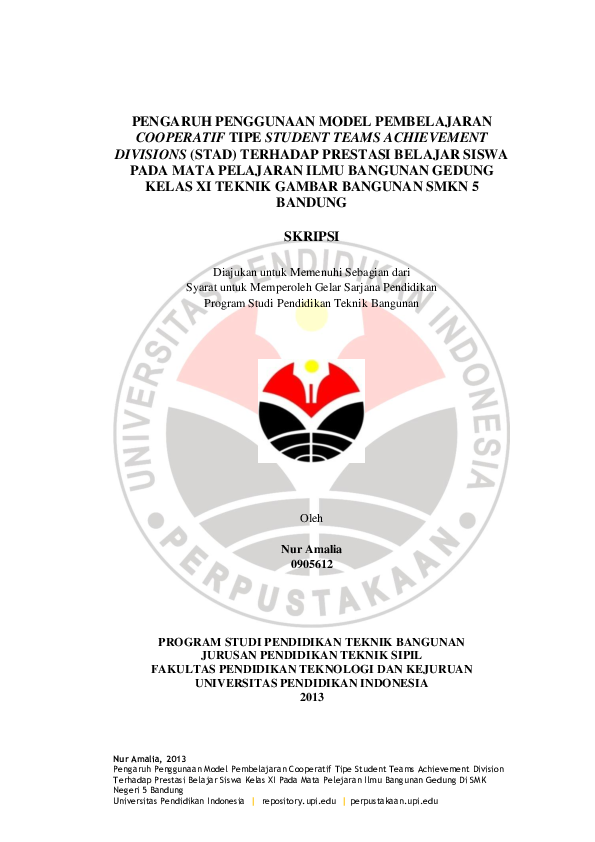 (PDF) Pengaruh Penggunaan Model Pembelajaran Cooperatif Tipe Student Teams Achievement Divisions ...