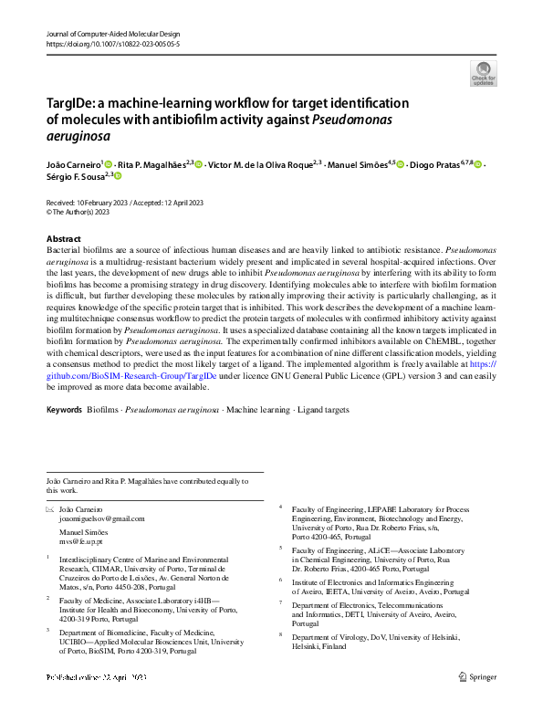(PDF) TargIDe: a machine-learning workflow for target identification of ...