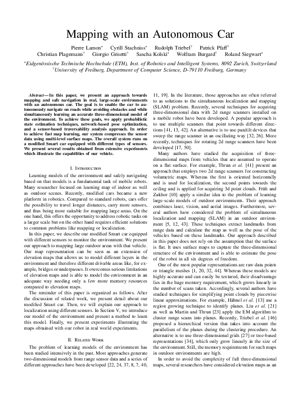 (PDF) Mapping with an Autonomous Car