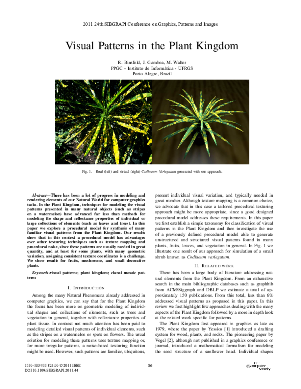 (PDF) Visual Patterns in the Plant Kingdom