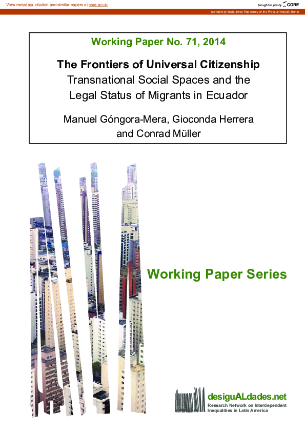 (PDF) The Frontiers of Universal Citizenship