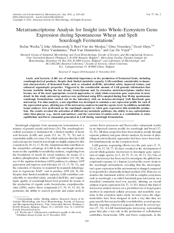 (PDF) Metatranscriptome Analysis for Insight into Whole-Ecosystem Gene ...