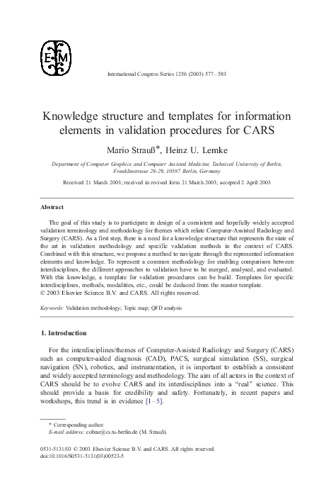 (PDF) Knowledge structure and templates for information elements in ...