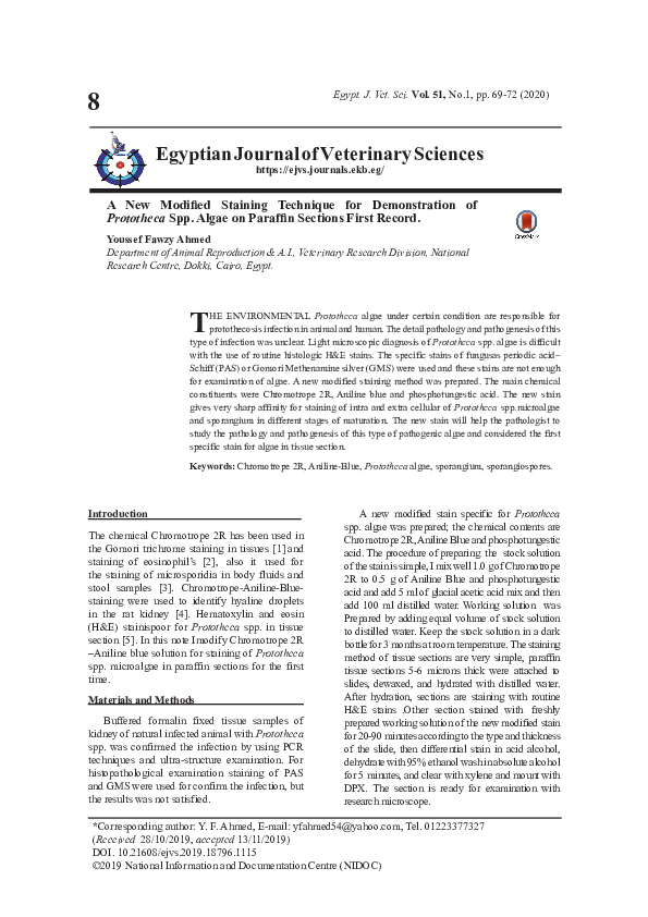 (PDF) A New Modified Staining Technique for Demonstration of Prototheca ...