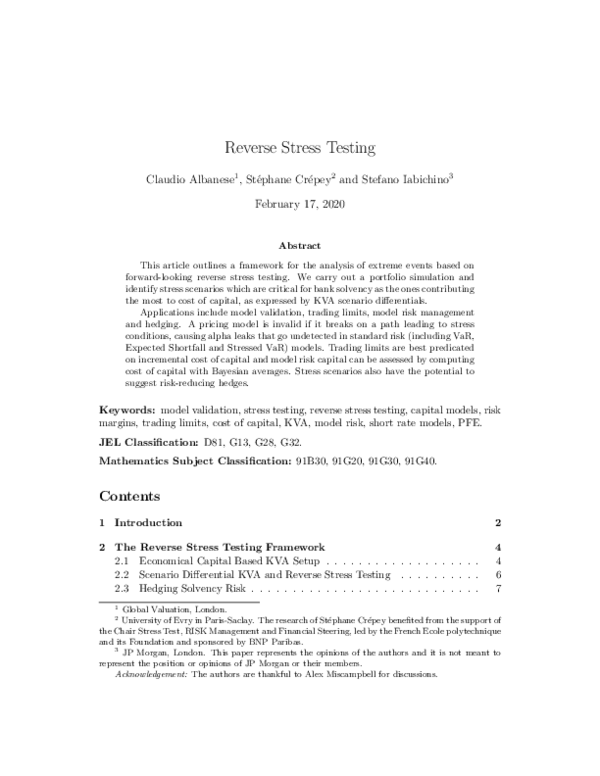 (PDF) Reverse Stress Testing | Stefano Iabichino - Academia.edu