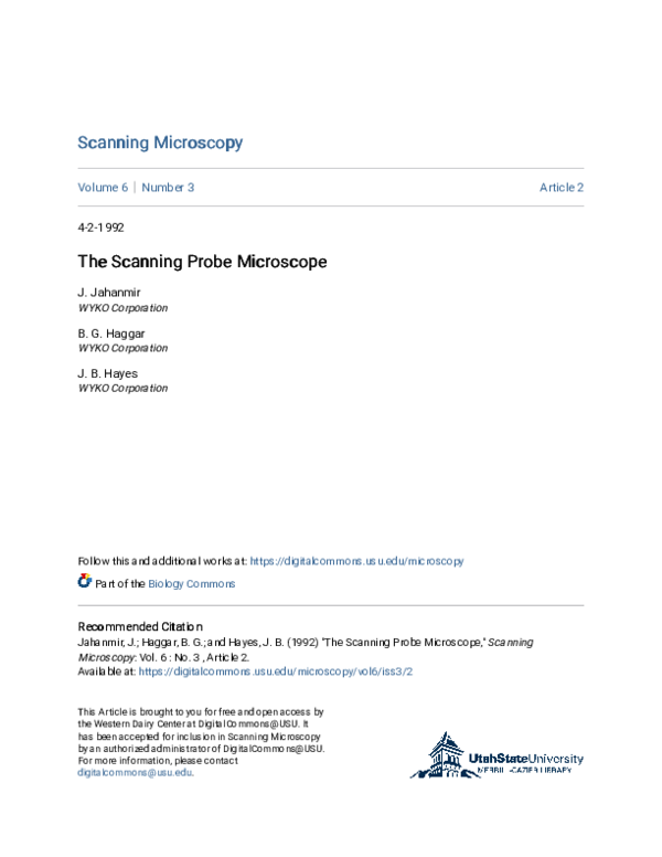 (PDF) Scanning Probe Microscope