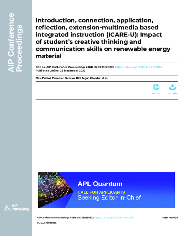 (PDF) Introduction, connection, application, reflection, extension-multimedia based integrated ...