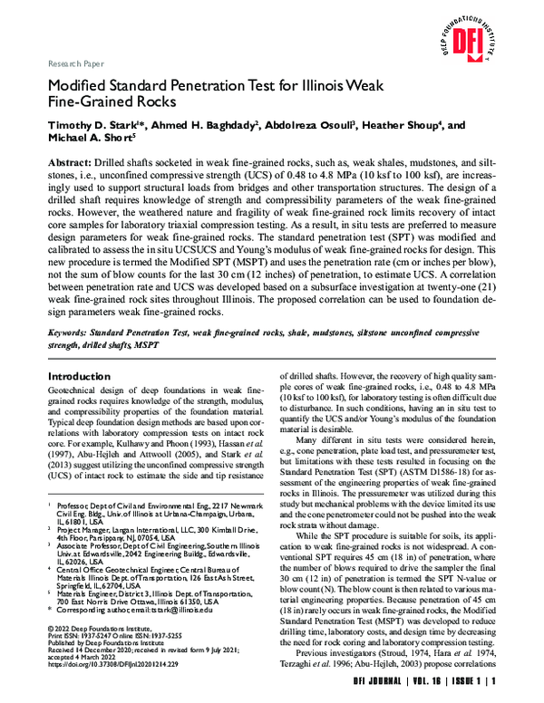 (PDF) Modified Standard Penetration Test for Illinois Weak Fine-Grained ...