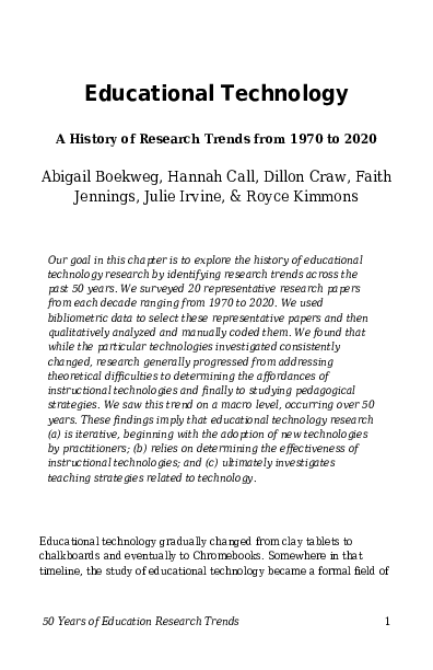 (PDF) Educational Technology