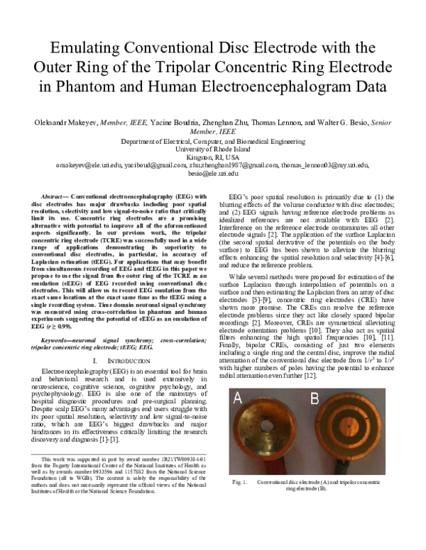 (PDF) Emulating conventional disc electrode with the outer ring of the ...
