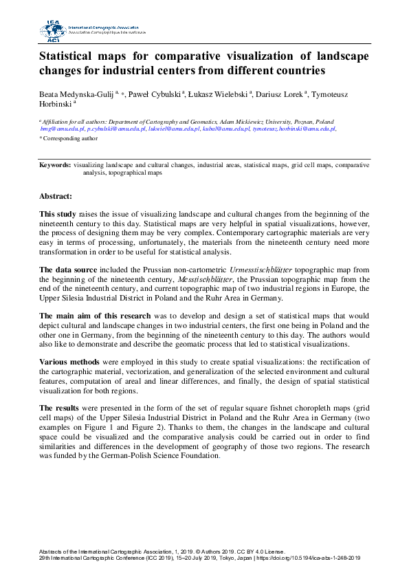 (PDF) Statistical maps for comparative visualization of landscape ...
