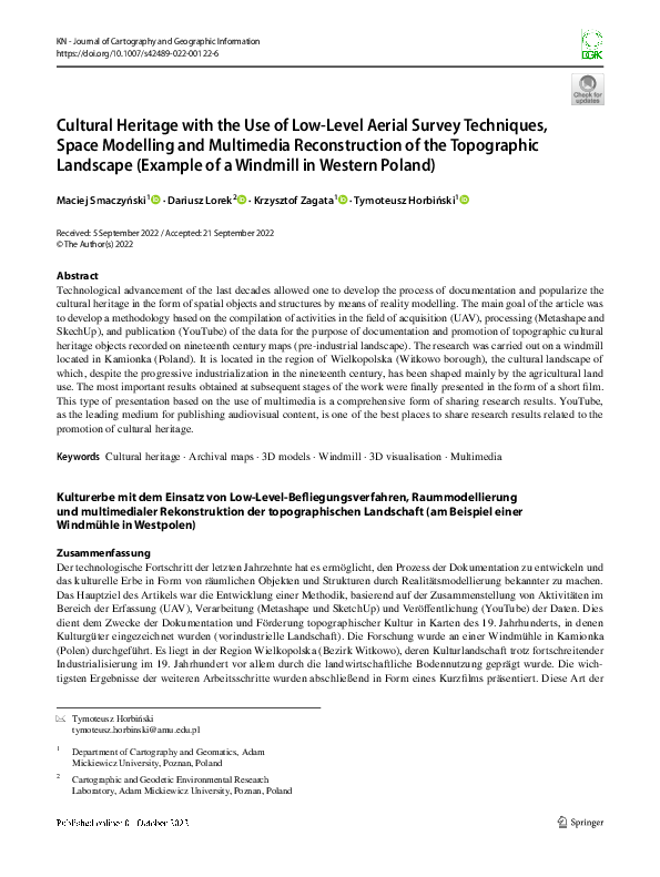 (PDF) Cultural Heritage with the Use of Low-Level Aerial Survey Techniques, Space Modelling and ...