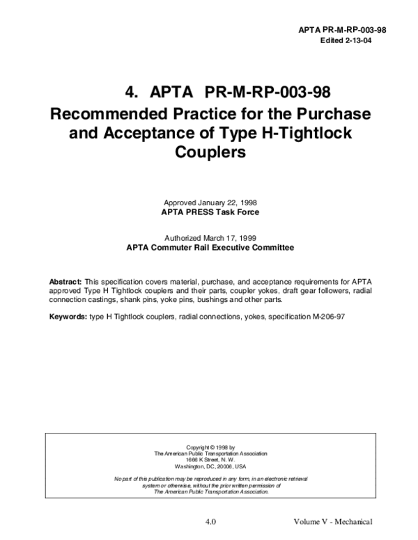 (PDF) 4. APTA PR-M-RP-003-98 Recommended Practice for the Purchase and ...