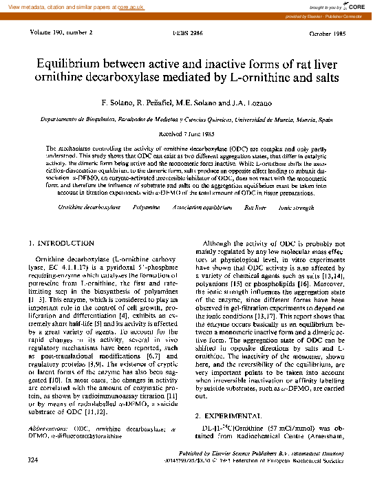 (PDF) Equilibrium between active and inactive forms of rat liver ...