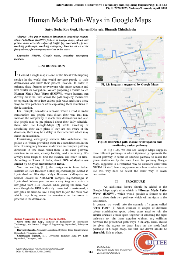 (PDF) Human Made Path-Ways in Google Maps